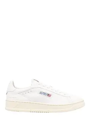 AUTRY Logo Patch Lace-up Sneakers - White