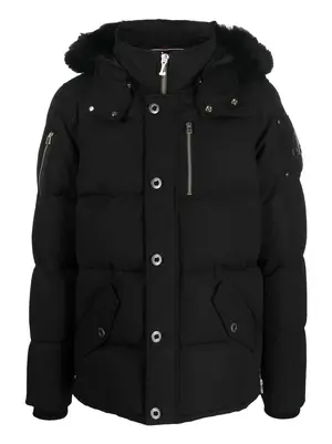 Moose Knuckles Padded Hooded Jacket - Black