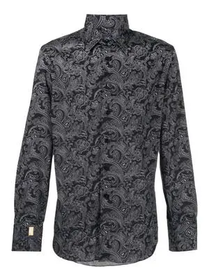 BILLIONAIRE Paisley-print Long-sleeve Shirt - Black