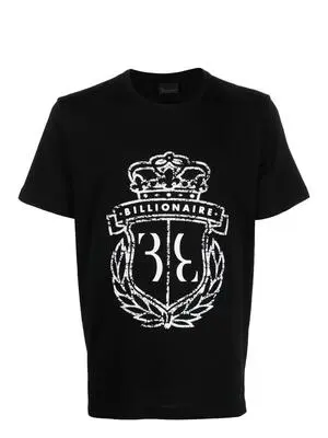 BILLIONAIRE Logo-print Detail T-shirt - Black
