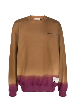 Nick Fouquet Logo-embroidered Tie-dye Sweatshirt - Brown