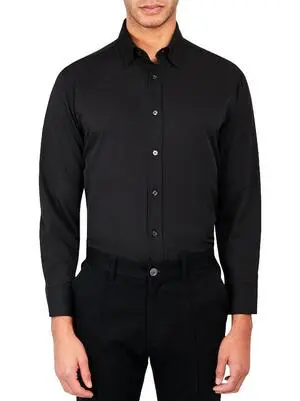 W.R.K Regular Fit Solid Performance Dress Shirt - Black
