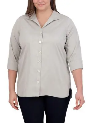 Foxcroft Foxcroft Pandora Non-Iron Tunic Shirt Silver