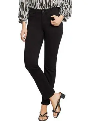 NYDJ Sheri Slim Straight Leg Jeans - Black