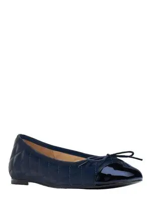 JON JOSEF Jon Josef Belle Quilted Ballerina Flat Navy Combo