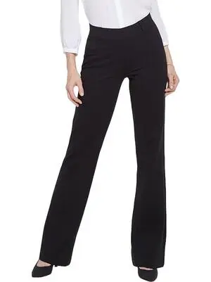 NYDJ Flare Leg Ponte Knit Trousers - Black