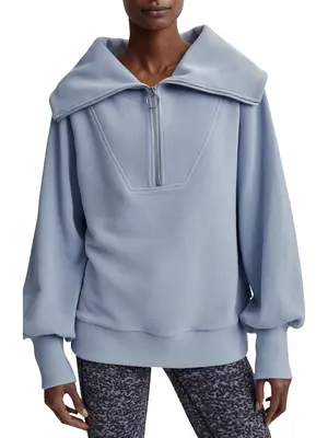 Varley Varley Vine Ottoman Half Zip Pullover Dusty Blue