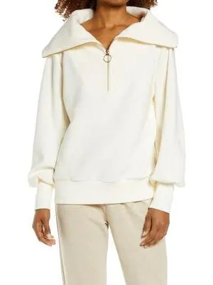 Varley Vine Ottoman Half Zip Pullover - Ivory