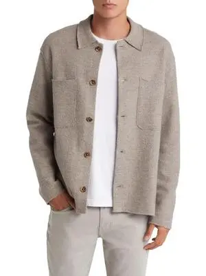 Nn07 Jonas Boiled Wool Shirt Jacket - Khaki
