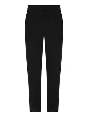 Dolce & Gabbana Cashmere Jogging Pants With Dg Logo - Black