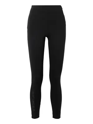 Moncler Printed Stretch-jersey Leggings Black