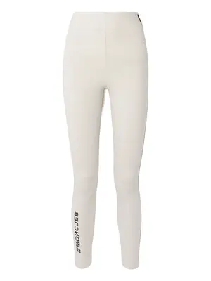 Moncler Printed Stretch-jersey Leggings White