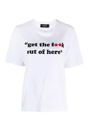 DSQUARED2 DSQUARED2 Cotton Slogan Print T-Shirt
