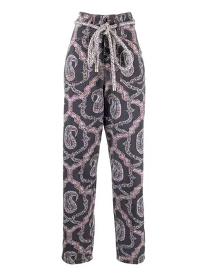 Etro Abstract-pattern Trousers - Blue