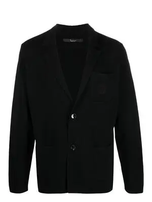 BILLIONAIRE Single-breasted Knitted Blazer - Black