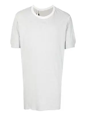 Boris Bidjan Saberi Round-neck Cotton T-shirt - Grey