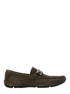 FERRAGAMO Horsebit Driver Loafers - Green