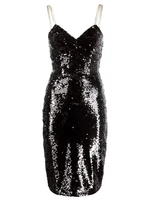 Philipp Plein Sequin-embellished Midi Dress - Black