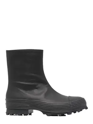 Camper Traktori Leather Ankle Boots - Black