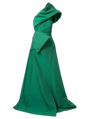 RACHEL GILBERT Rachel Gilbert Archer Gown Asymmetric Neck