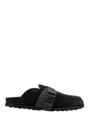 Off-White Debossed-logo Buckled Mules - Black