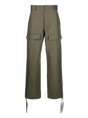 Kenzo Straight-leg Cargo Trousers - Green