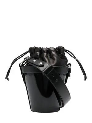 MAISON MARGIELA Mini Leather Bucket Bag - Black