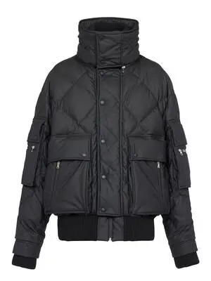 Balmain Quilted Zip-up Jacket - Black