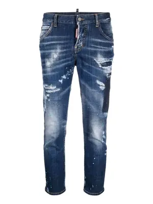 Dsquared2 Distressed Skinny Jeans - Blue
