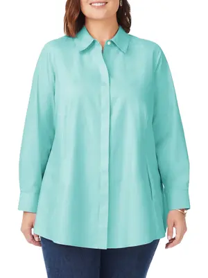 Foxcroft Cici Non-Iron Tunic Blouse Oceanside