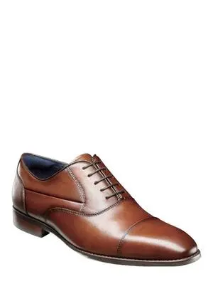 STACY ADAMS Kallum Cap Toe Oxford - Cognac
