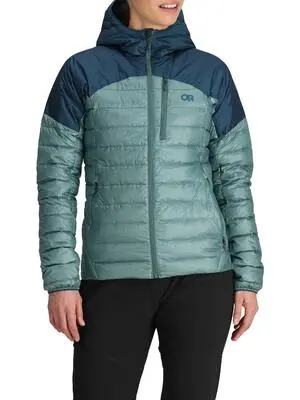 OUTDOOR RESEARCH Helium 800 Fill Power Down Hooded Jacket - Neptune/harbor