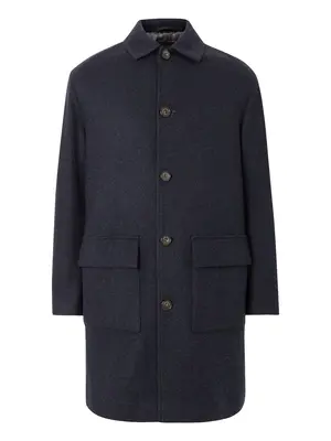 Loro Piana Double-faced Cashmere-blend Coat - Blue