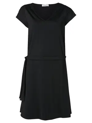 AMIR SLAMA Tied-waist Mini Dress - Black