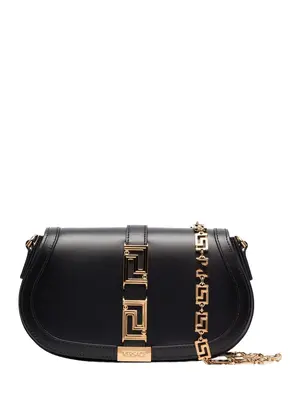 Versace Greca Goddess Shoulder Bag - Black
