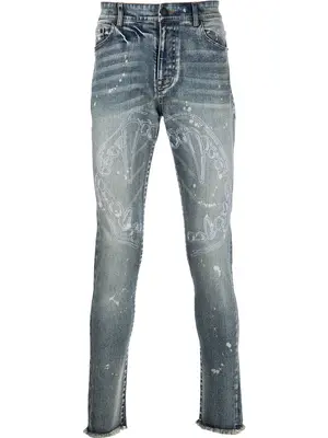 HACULLA. Fang Lips-print Skinny Jeans - Blue