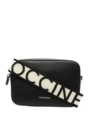 COCCINELLE Logo-plaque Leather Satchel - Black