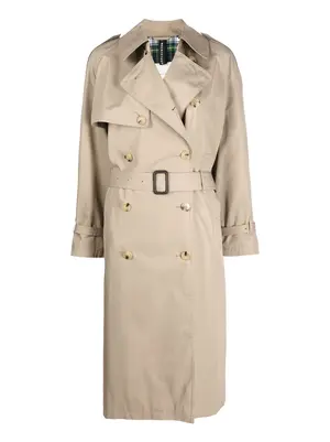 Mackintosh Jamie Gabardine-weave Trench Coat - Brown