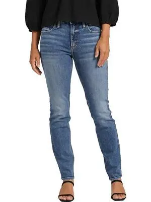 SILVER JEANS CO. Mid-rise Slim Straight Leg Jeans - Indigo