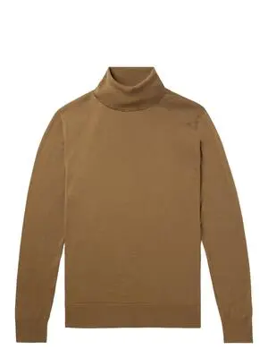 Loro Piana Slim-fit Virgin Wool Rollneck Sweater - Brown