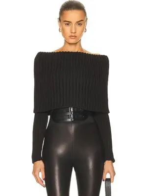 ALAÏA ALAÏA Detroit Off The Shoulder Sweater