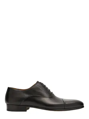 Magnanni Segovia Cap-toe Leather Oxfords - Black