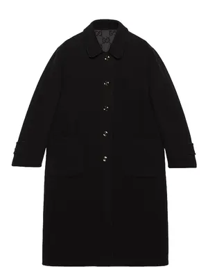 Gucci Reversible Gg Wool Coat - Black