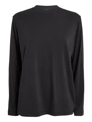SKIMS Skims Long-Sleeve T-Shirt Black
