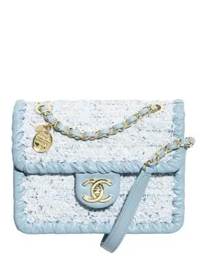 Chanel Mini Flap Bag Blue, White & Silver