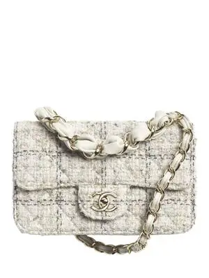 Chanel Mini Flap Bag Gray, Black & Gold