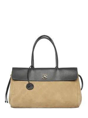 Chanel Shopping Bag - Dark Beige & Black