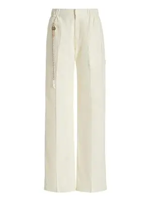 TAE PARK Cotton Canvas Straight-Leg Pants