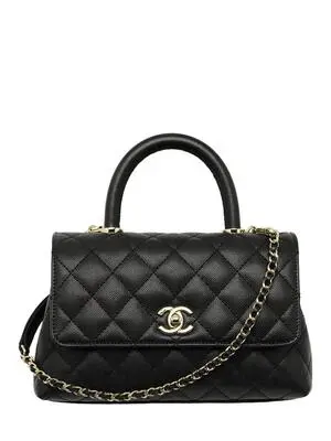 Chanel Flap Bag With Top Handle - Black