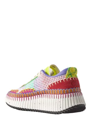 Chloé Chloé Nama Embroidered Sneakers Red